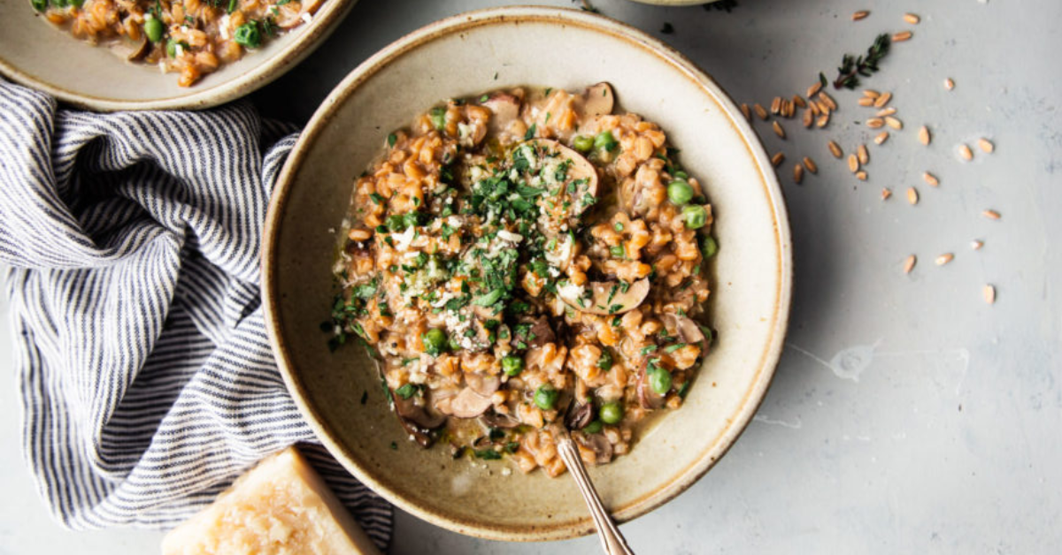 Farro Risotto with Mushrooms Recipe – Cucina Mercato